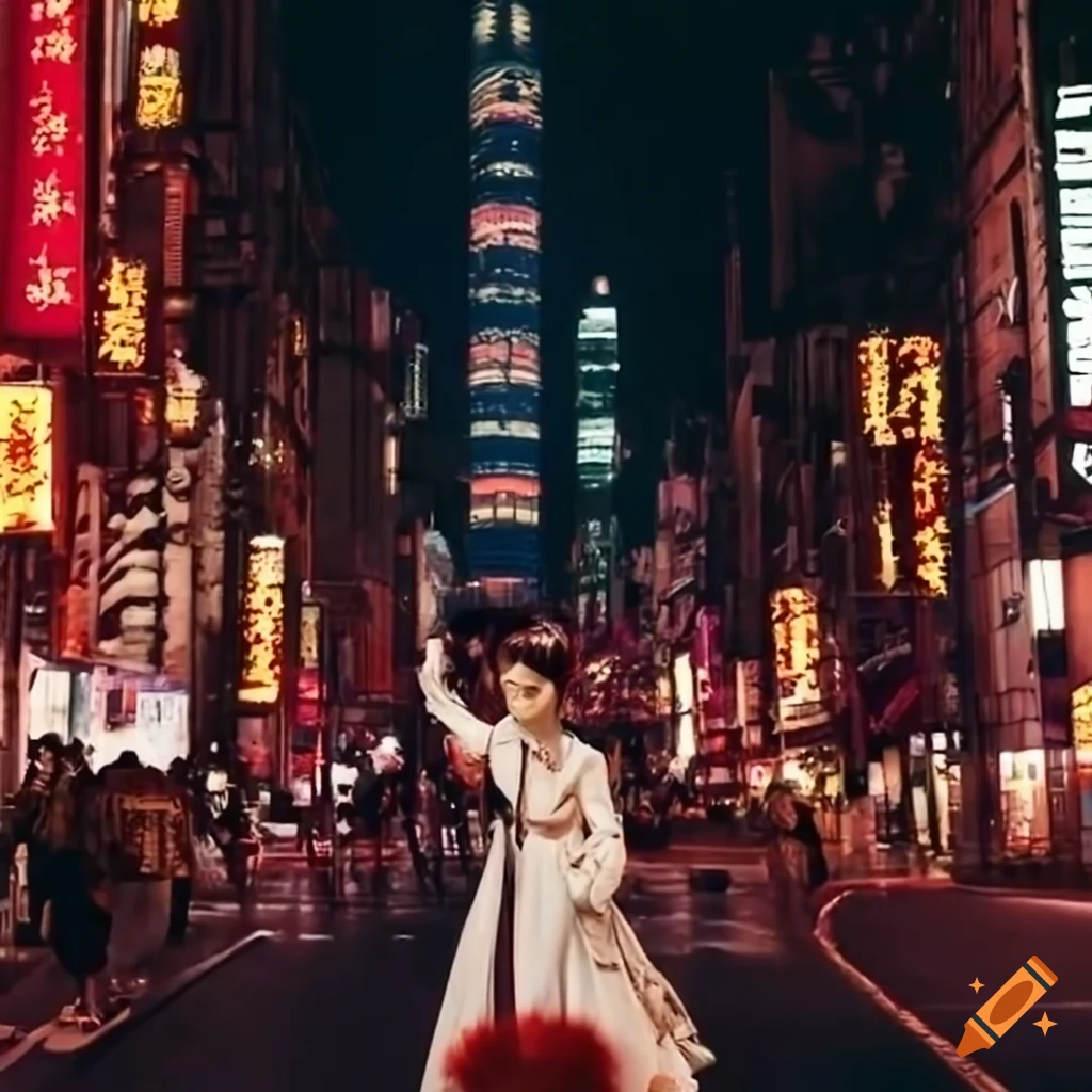 A city that blends shanghai and tokyo on Craiyon