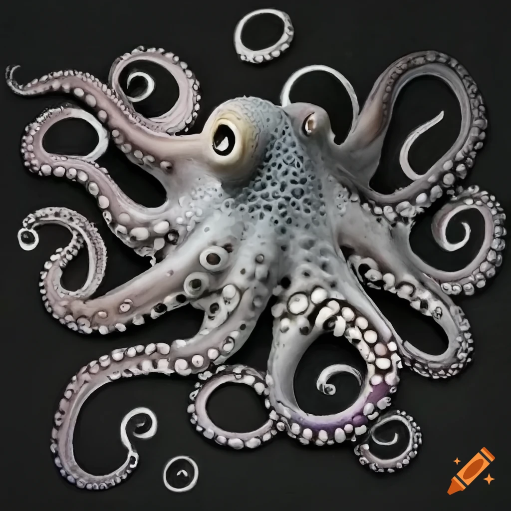 Dot work octopus on Craiyon