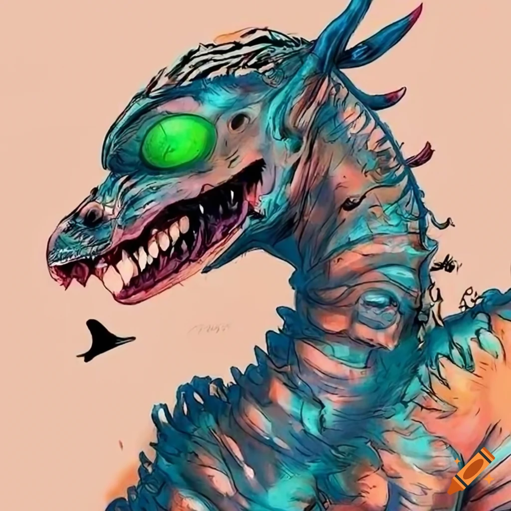 Draw me the emblematic monster of the city of Milan on Craiyon