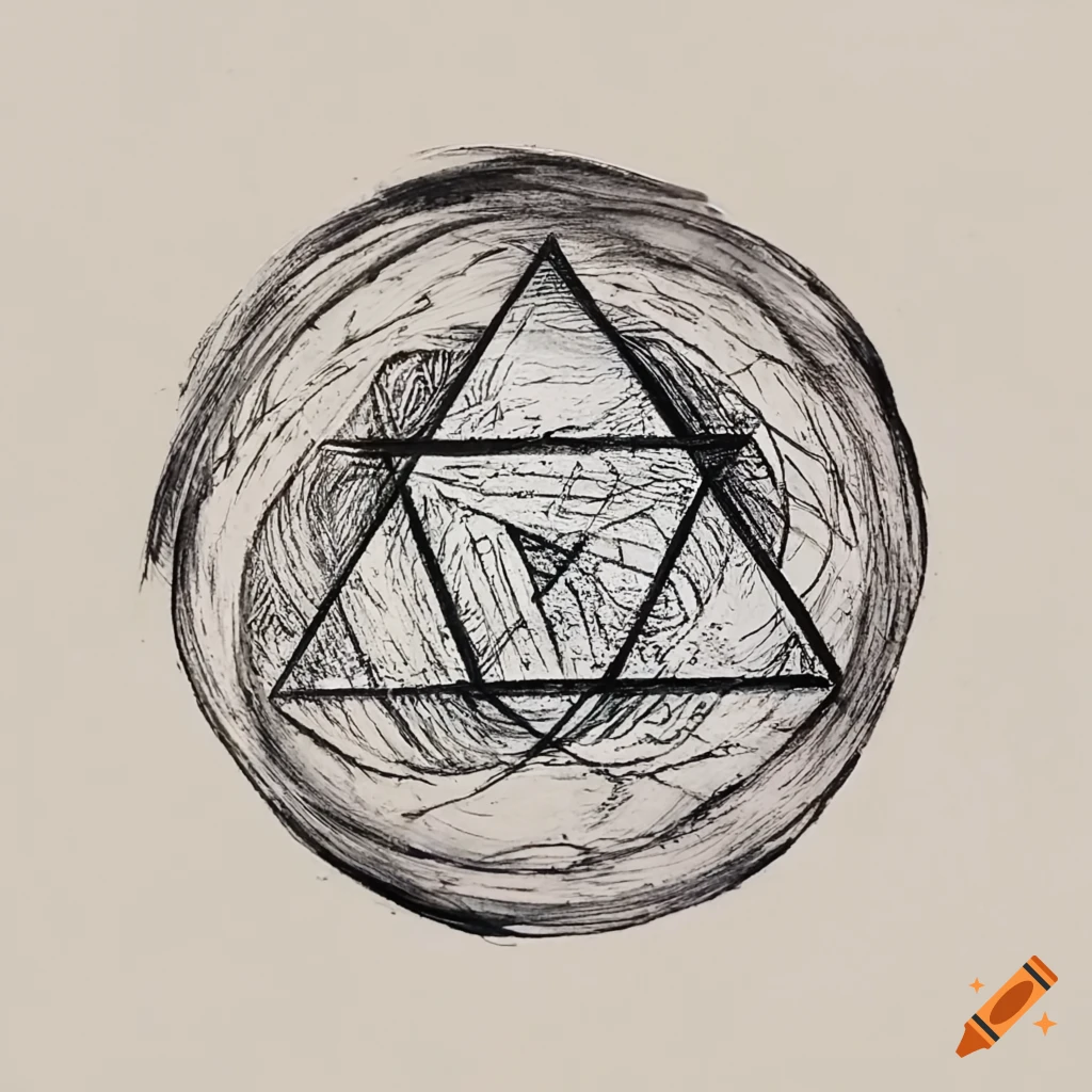 Sigil triangle in a circle on Craiyon