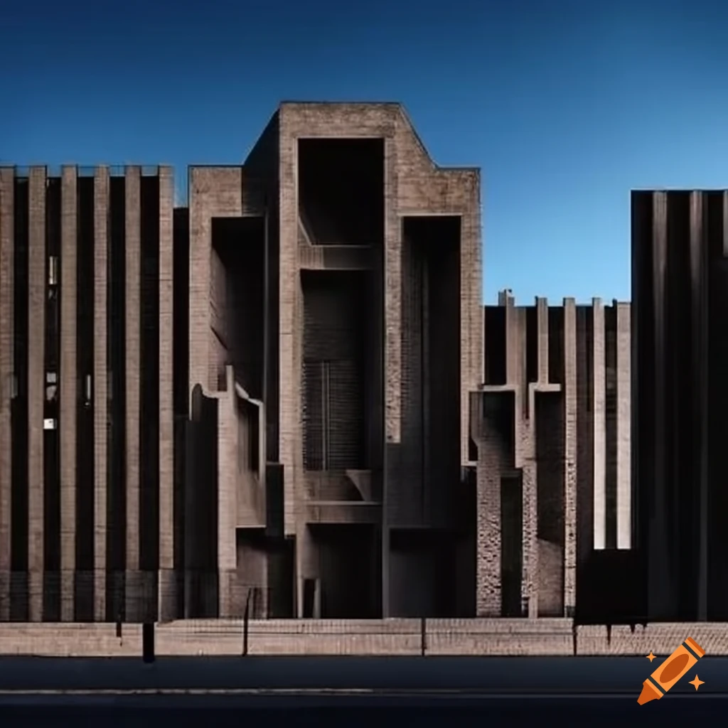A stunning architectural marvel with bold and unique brutalist aesthetics
