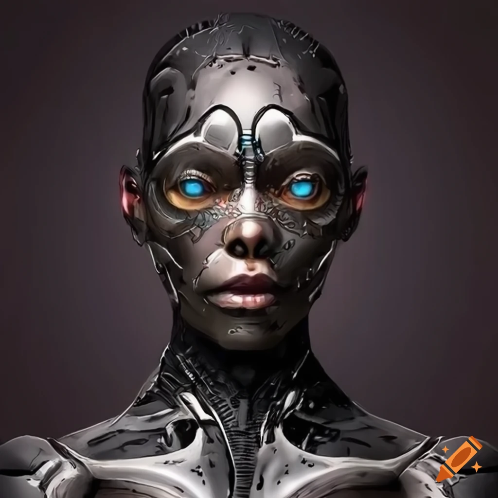 A black person cyborg