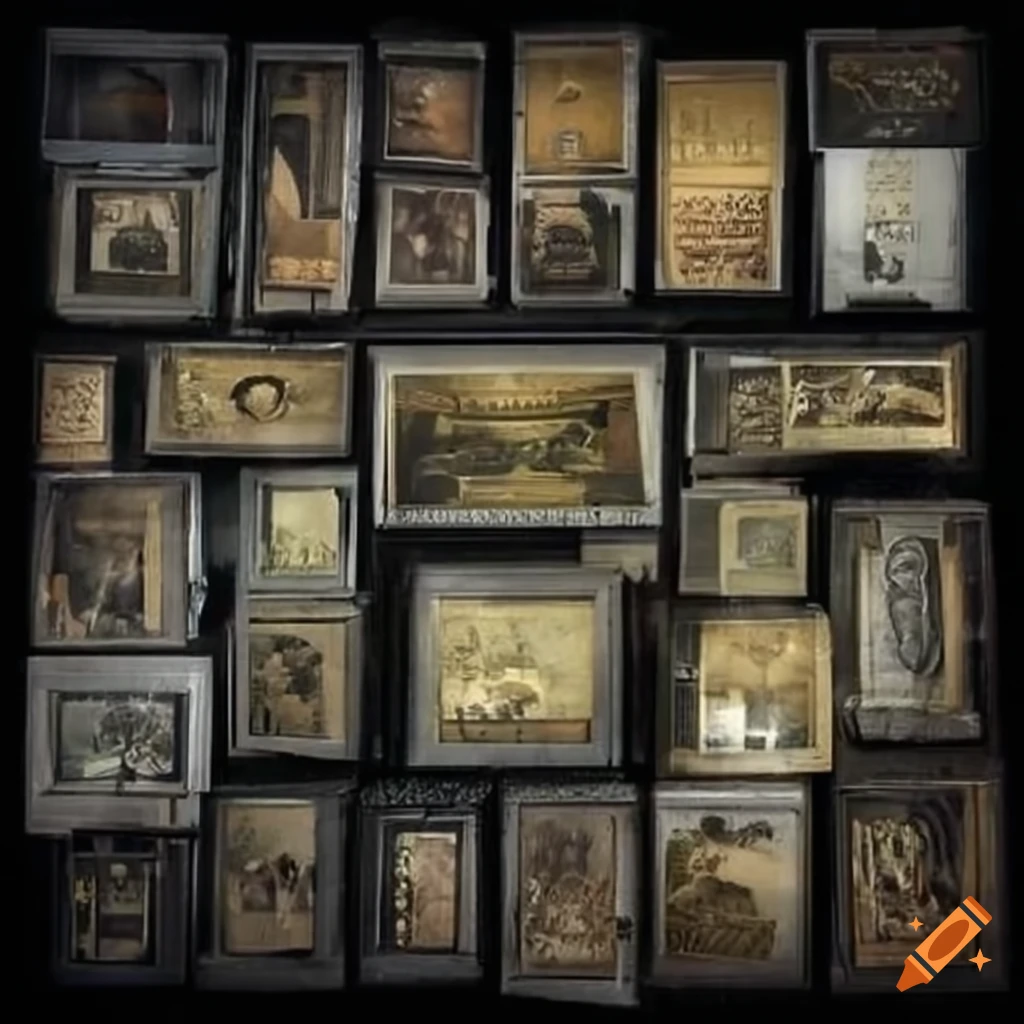 An imaginative display of cherished items in an eclectic scene