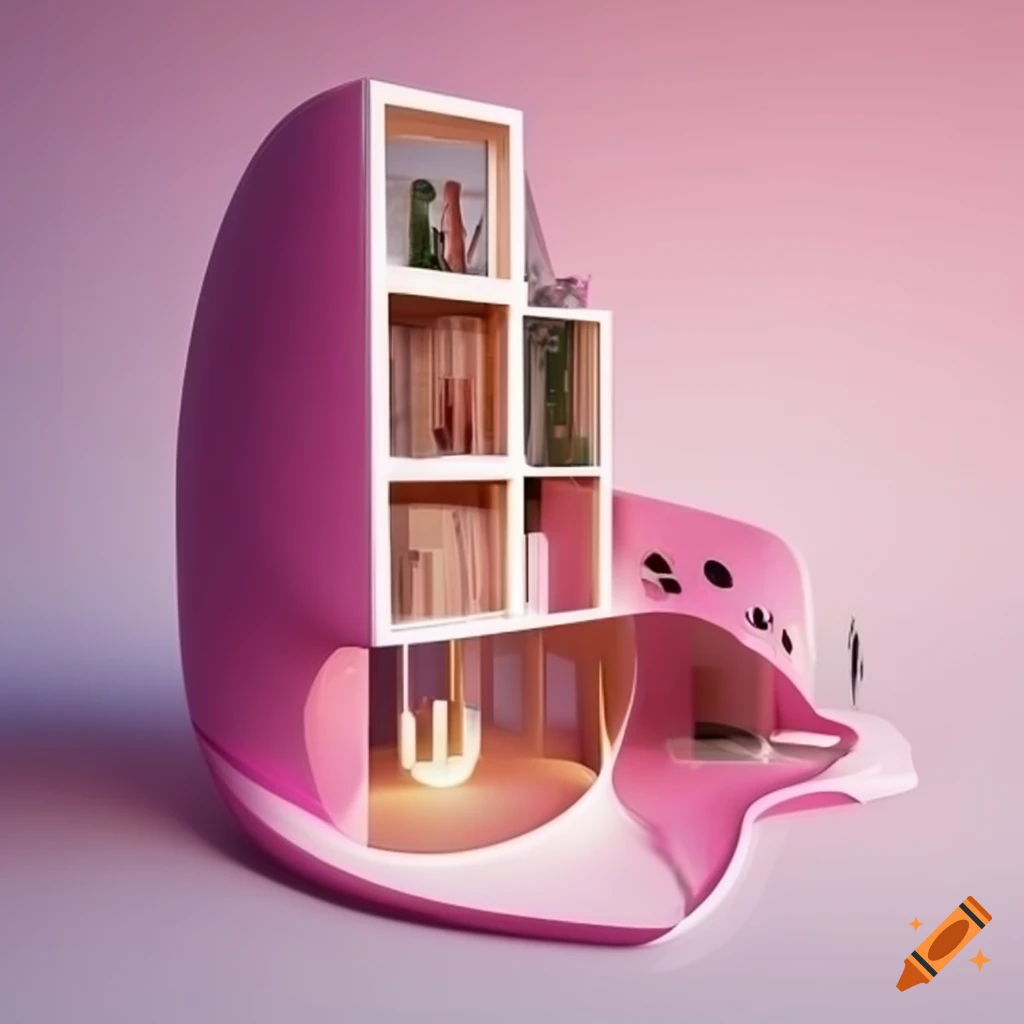 Render of a barbie dollhouse designed by the architect Zaha Hadid on ...