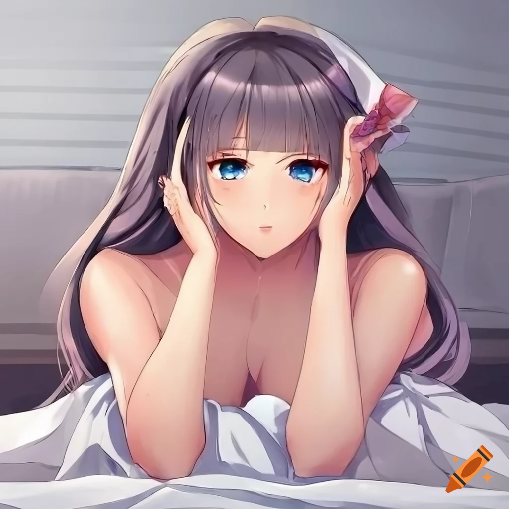 Anime girl in bed store