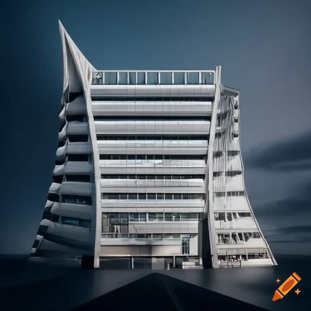 Impressive modern building showcasing unique curvilinear design in ...