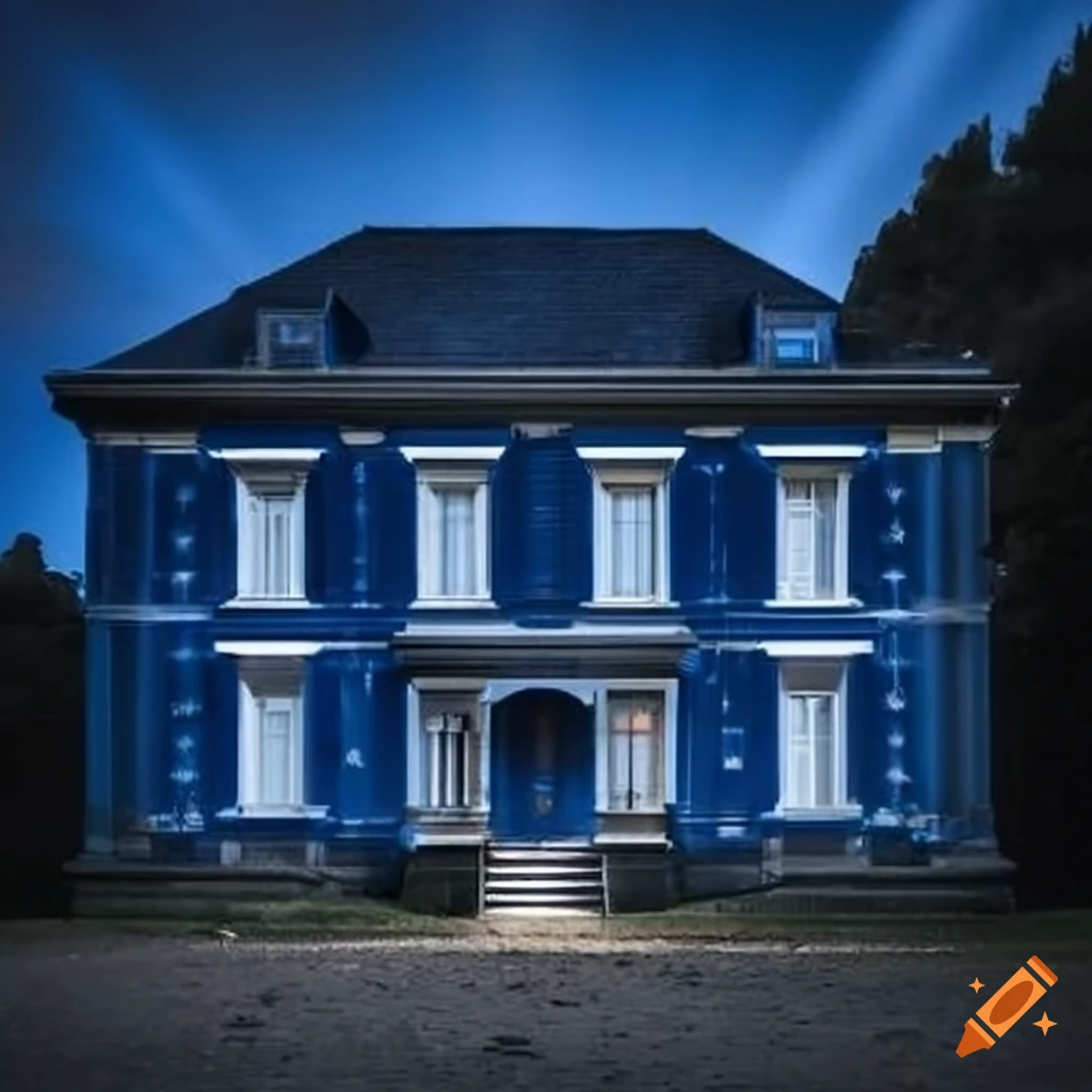 Une maison bleu