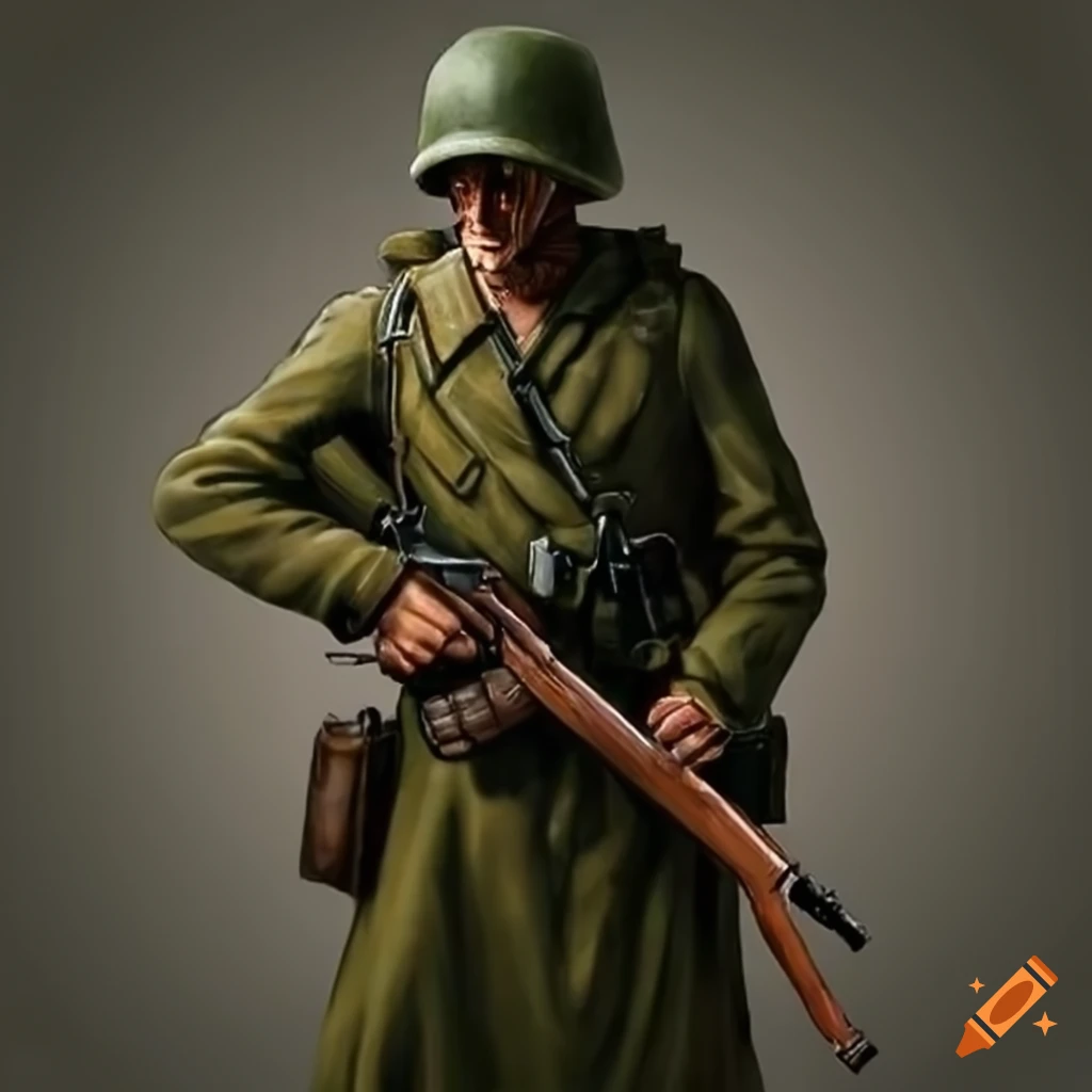 World war ii infantry man on Craiyon