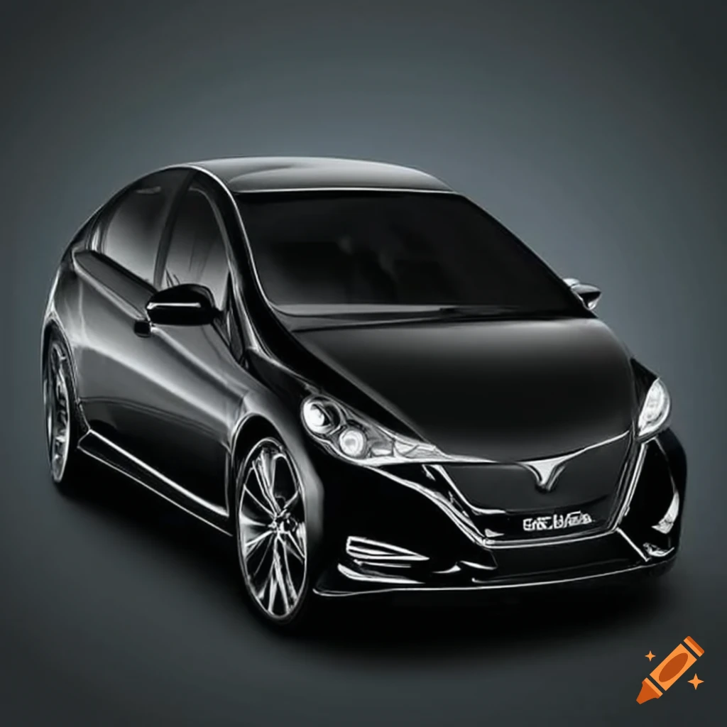 Black verna car on Craiyon