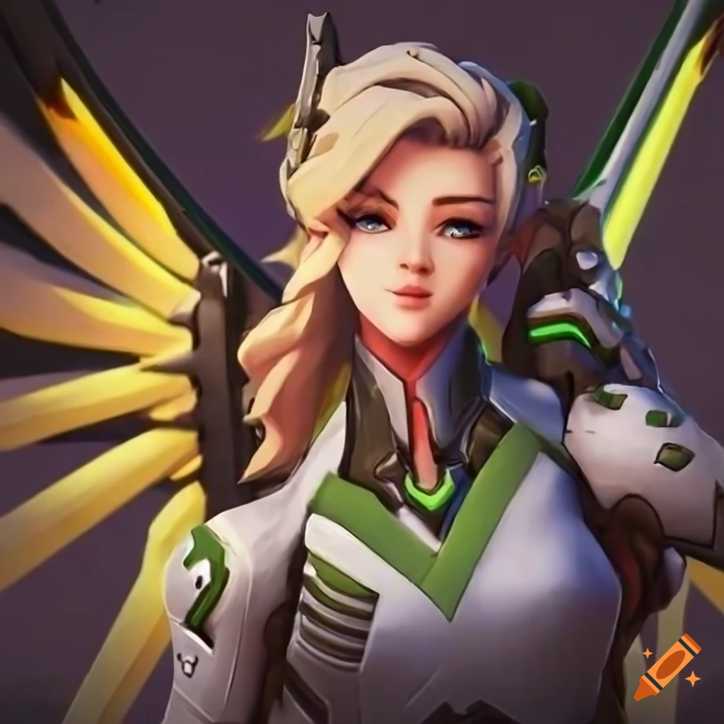 Overwatch game. mercy and genji. profile picture
