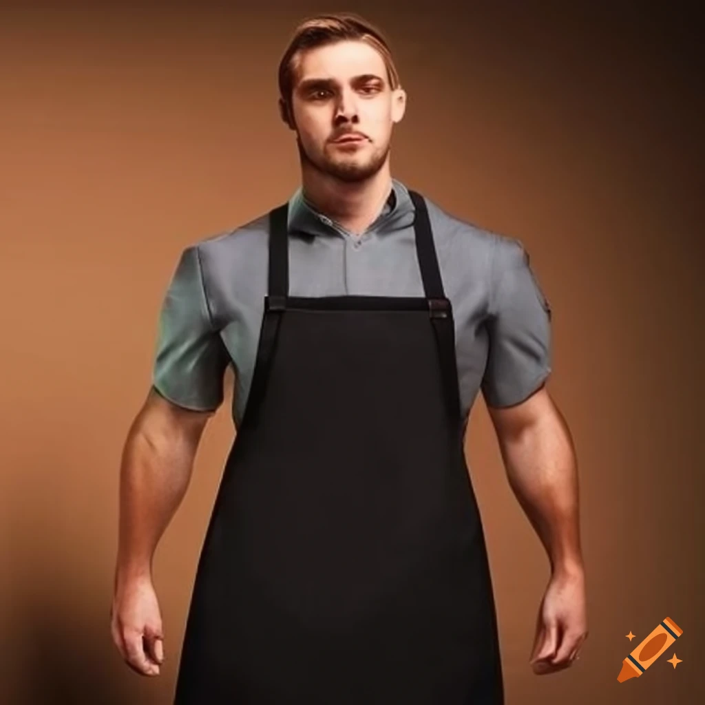 Bartender apron, cross arms on Craiyon