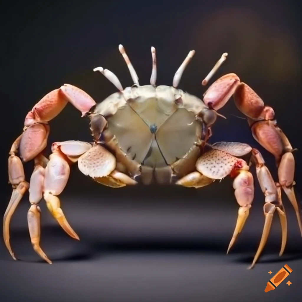 A crab with a clock on Craiyon