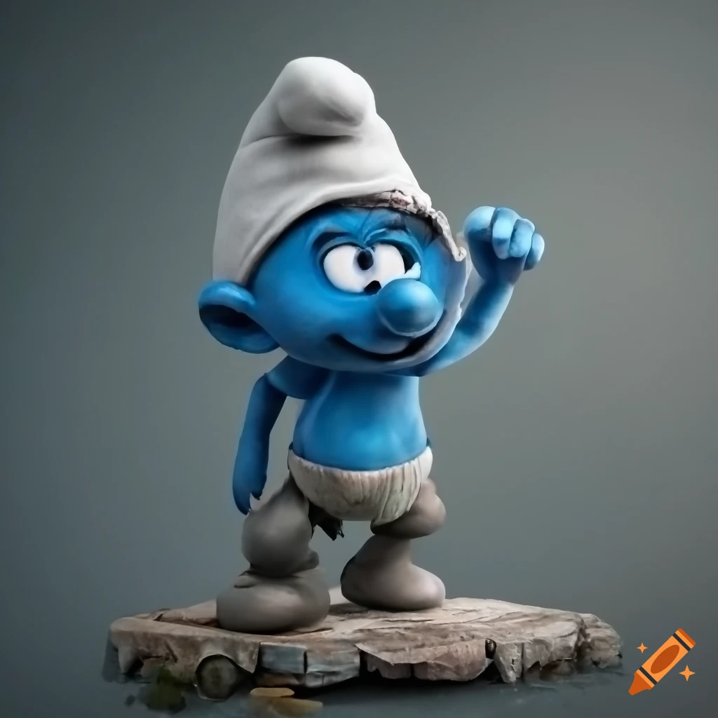 Blue skin ; post apocalypse , smurf warriors on Craiyon