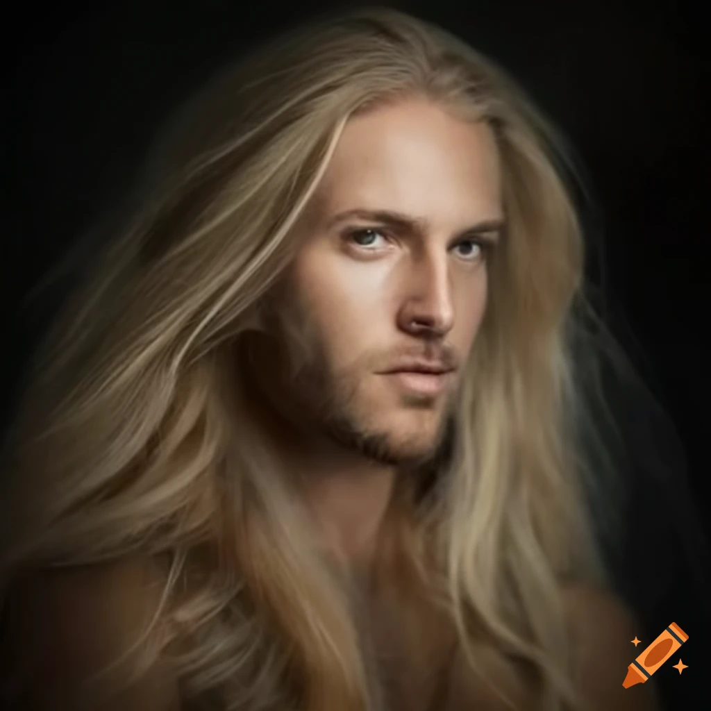 Highlander with long blonde hair