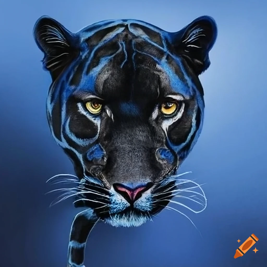 Black and blue panther