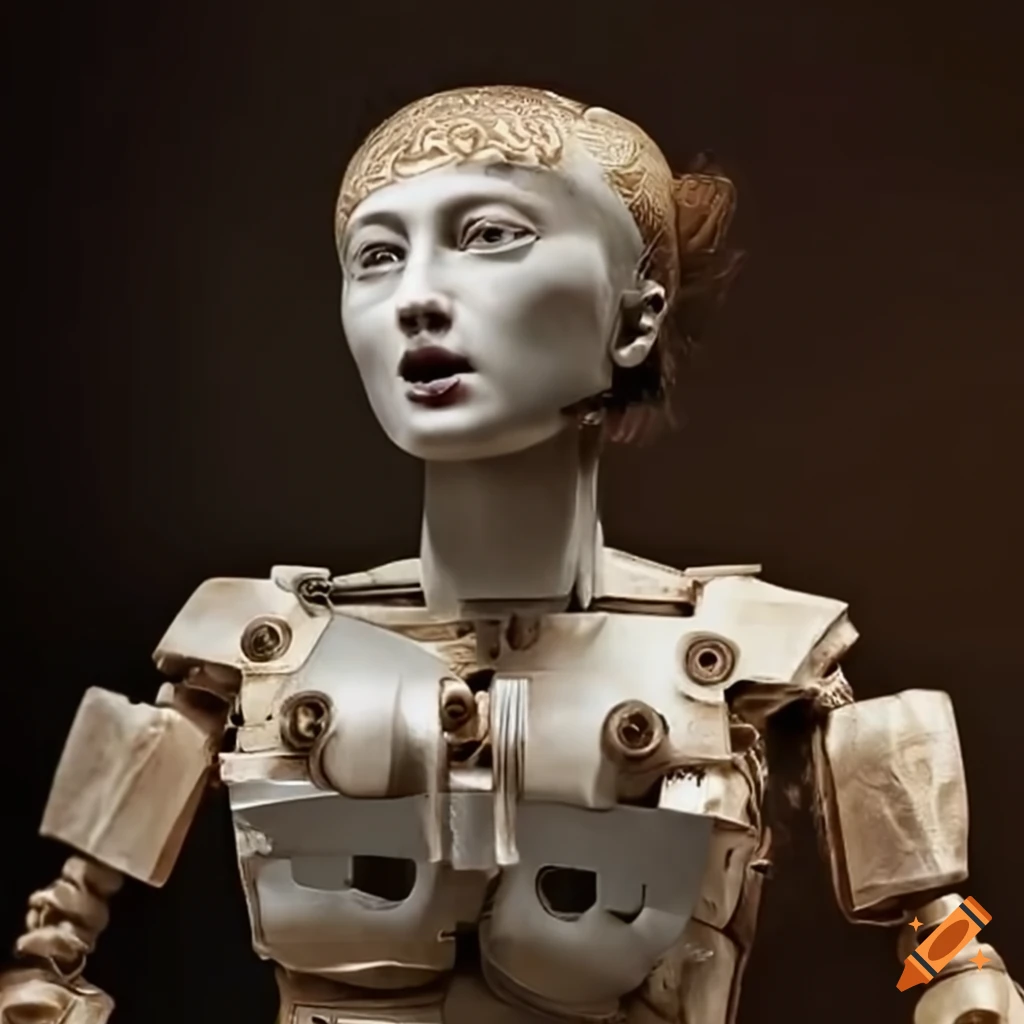 Robot in the guise of a Roman emperor on Craiyon