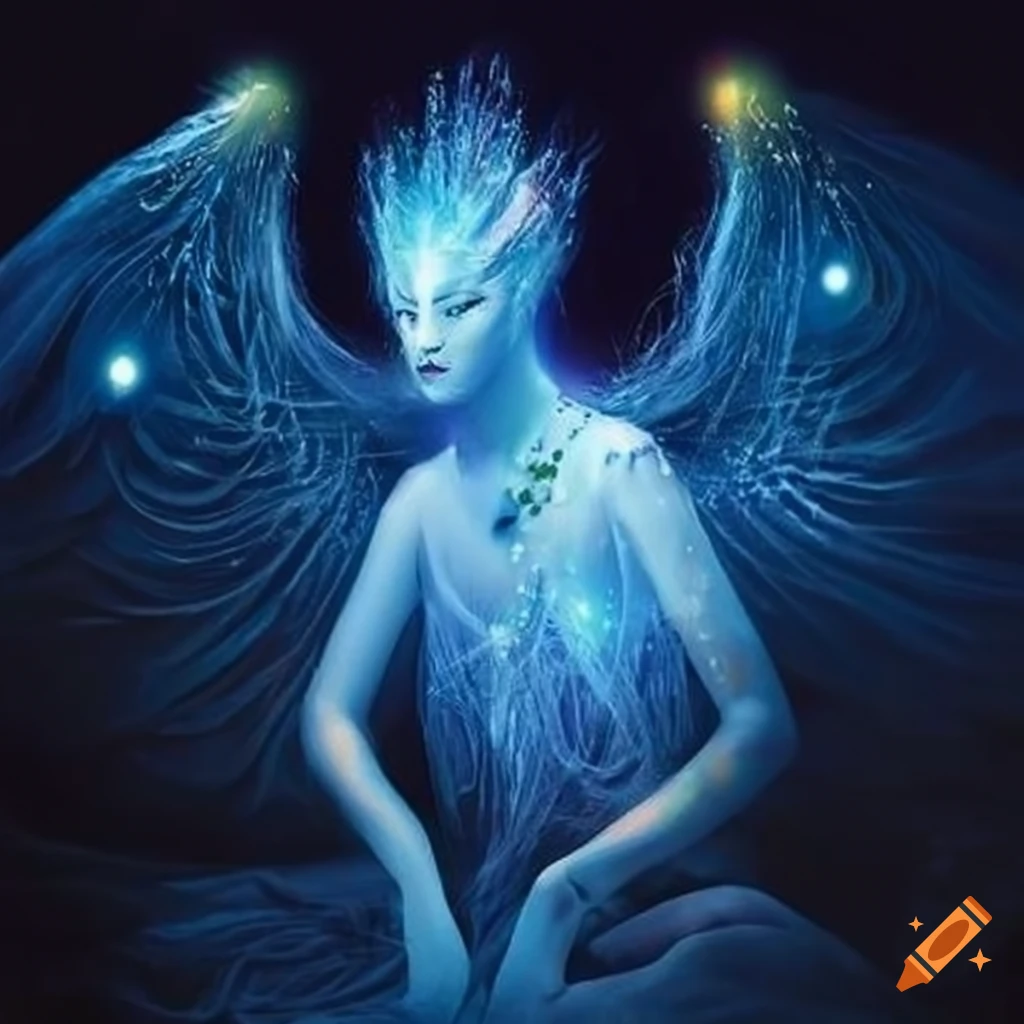 Spirit made out of magical light on Craiyon