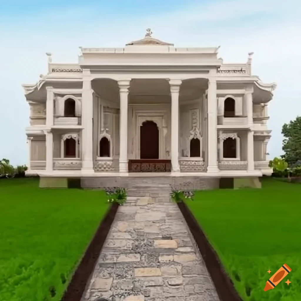 The white house in mediterranean architectural style mahal full front ...