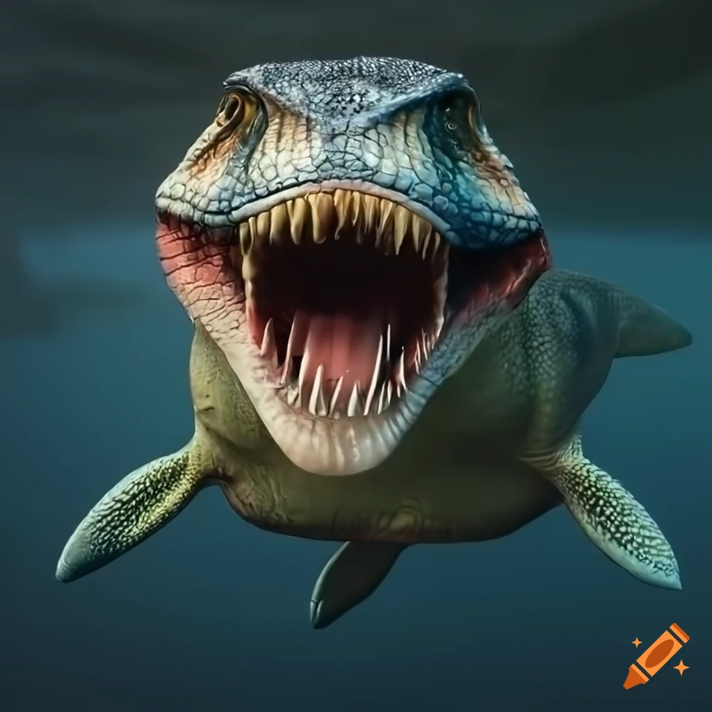 Photorealistic mosasaurus