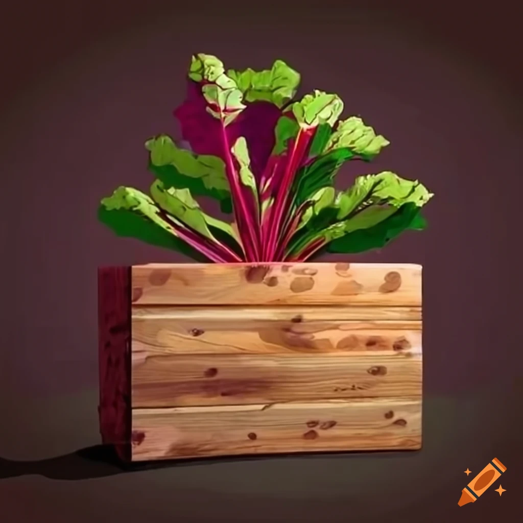 Vibrant design of a wooden box contending a lot of beetroots