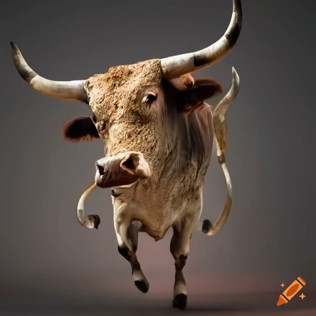 A bull dancing with a cow