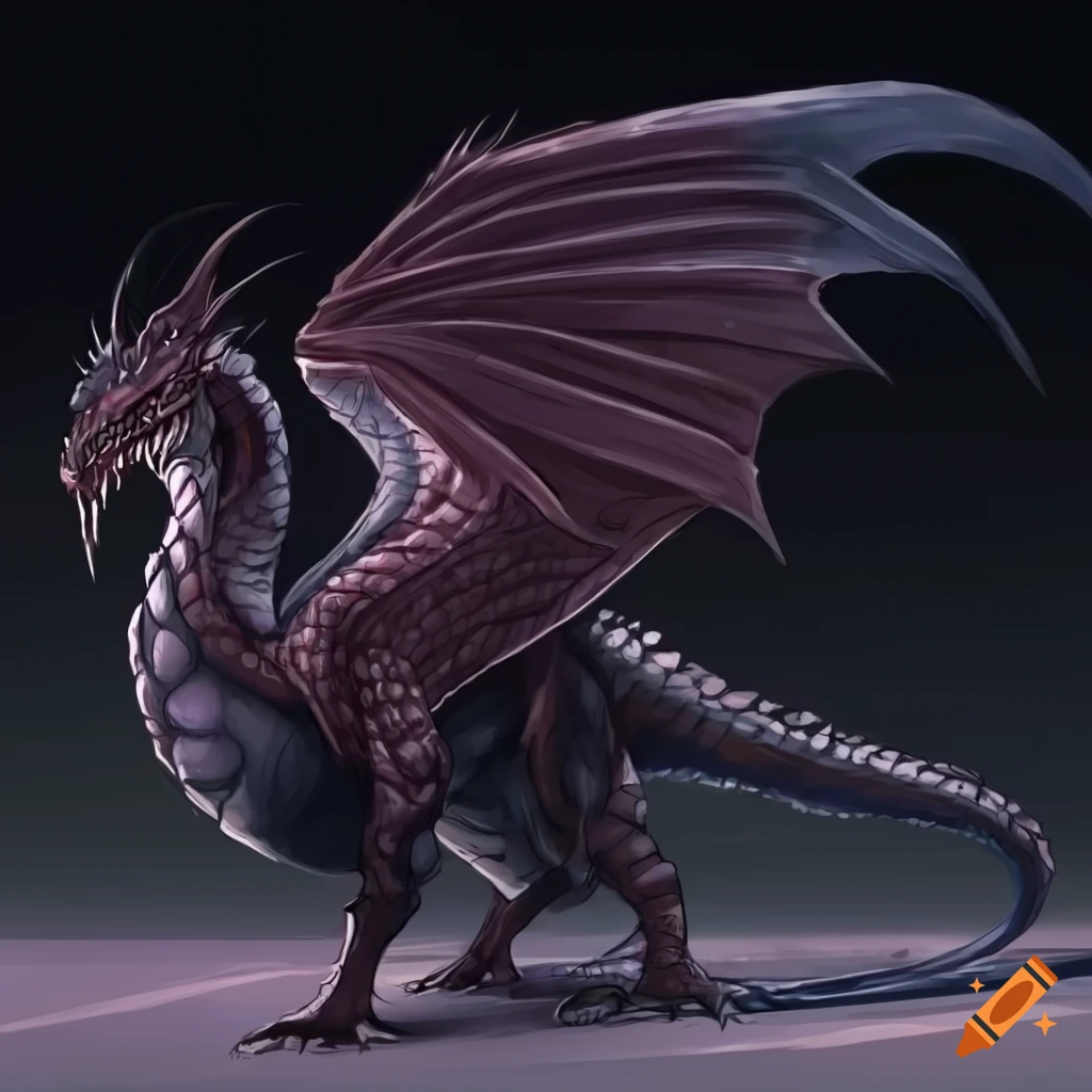 Full body dragon concept designs, side view on Craiyon
