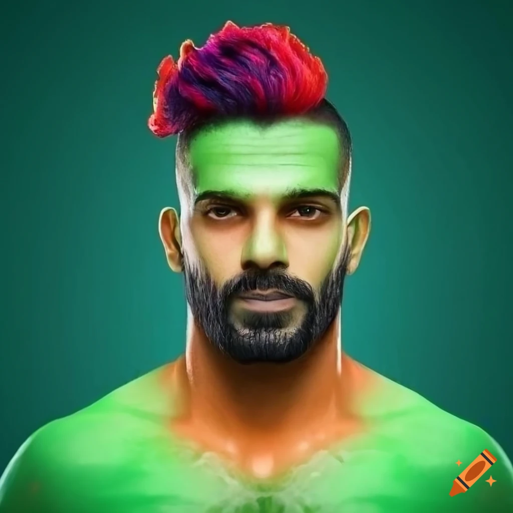 Selfie, attractive Brazilian man with wavy hair in Brazilian forest in ...