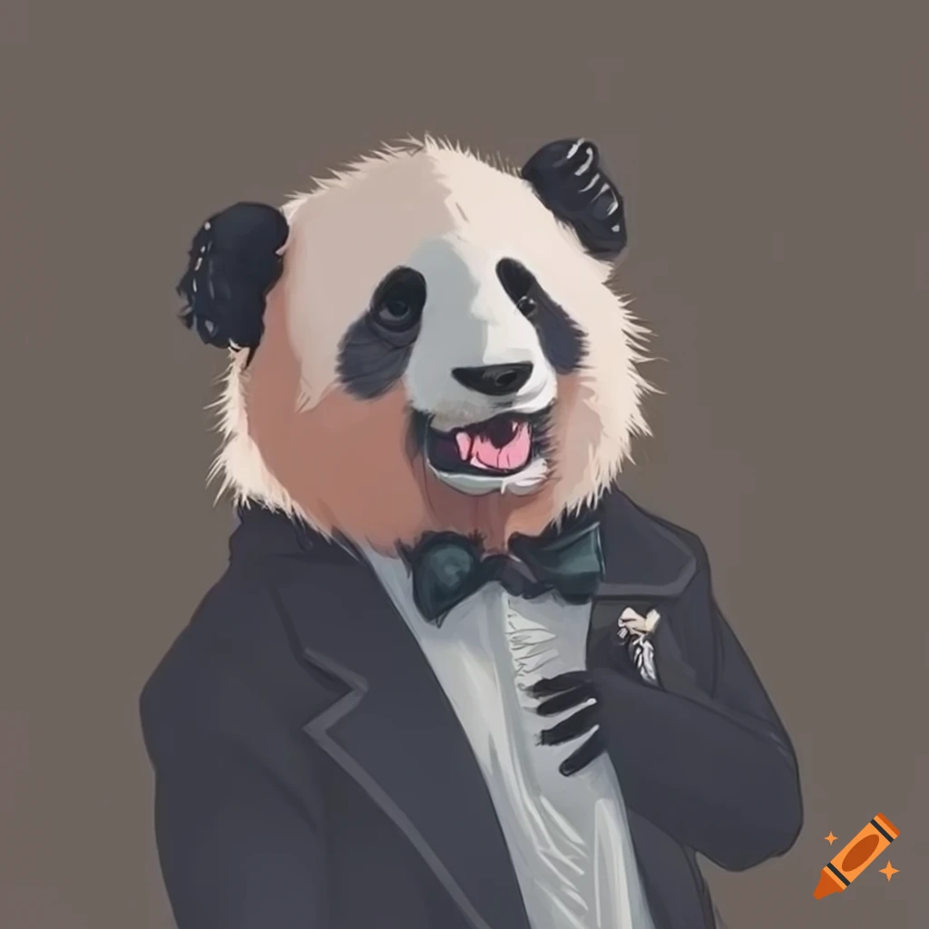 Panda in a suit