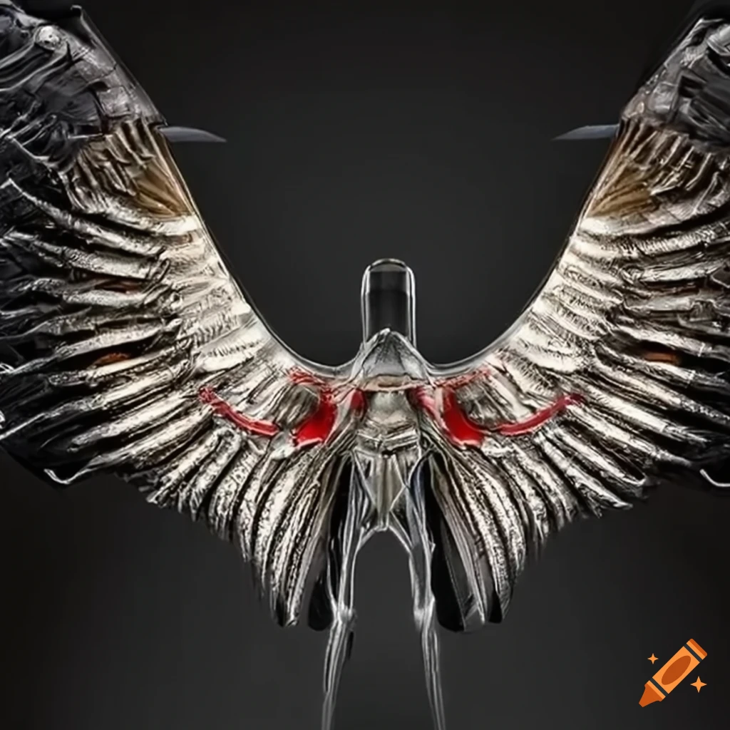 Perfect-Metal High-Tech Sharp-&-Feathered BioMechanical-Wings with ...