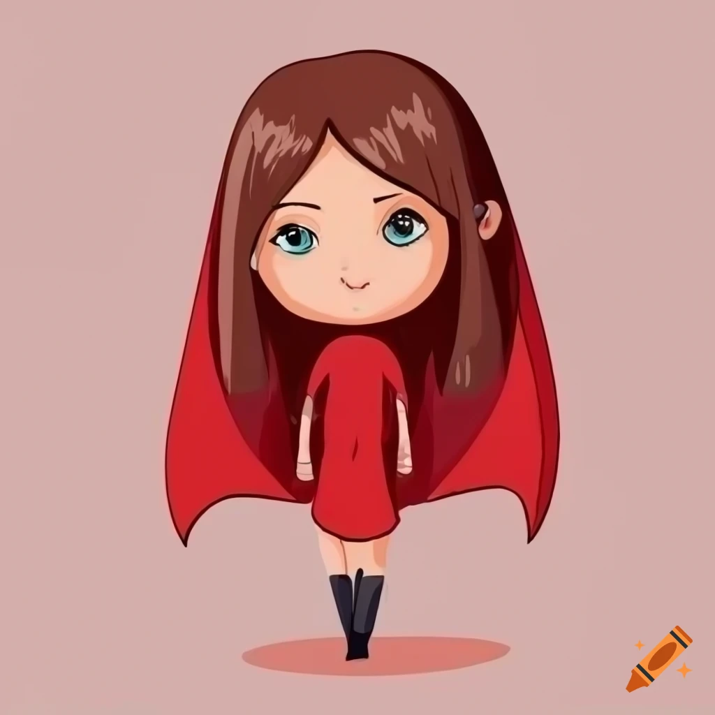 Simple Cartoon Girl Drawing