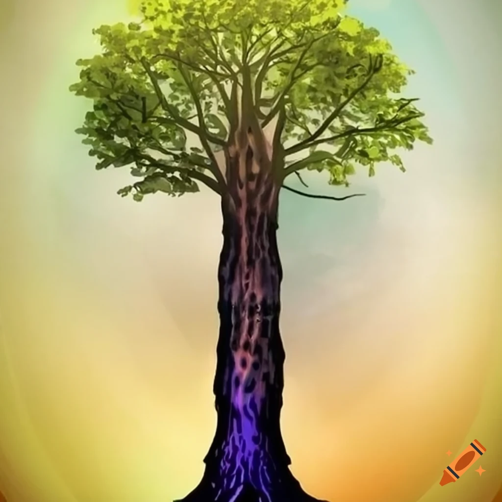 A tree with personality on Craiyon