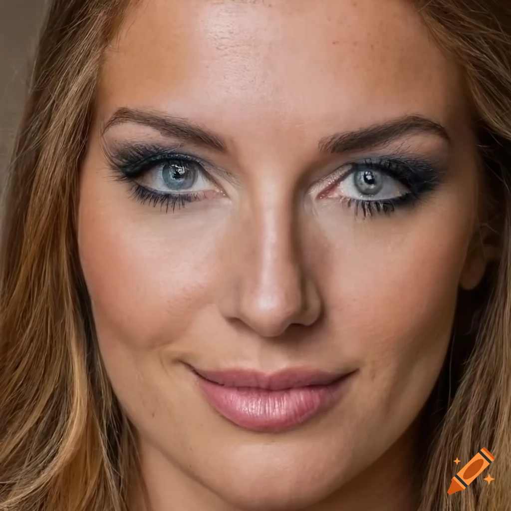Close-up of a young celtic woman's symmetrical face with Insanely ...