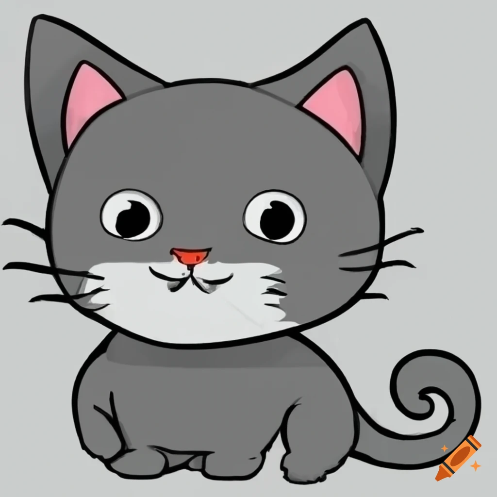 2d animated cat character on Craiyon