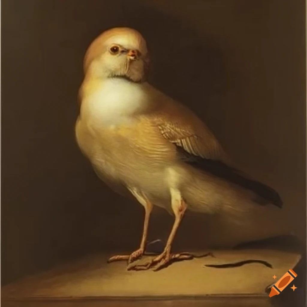 Rembrandt picture of birds on Craiyon