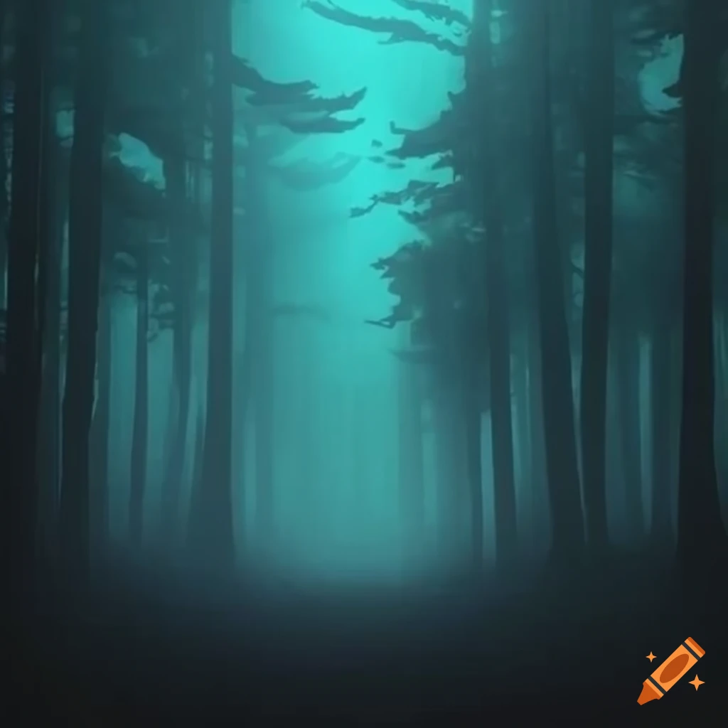 Misty forest synthwave
