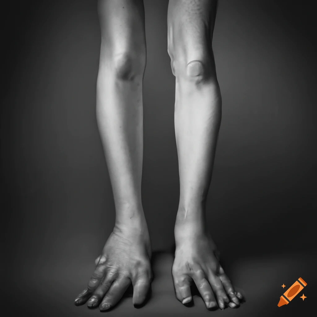 Hands 7 legs on Craiyon