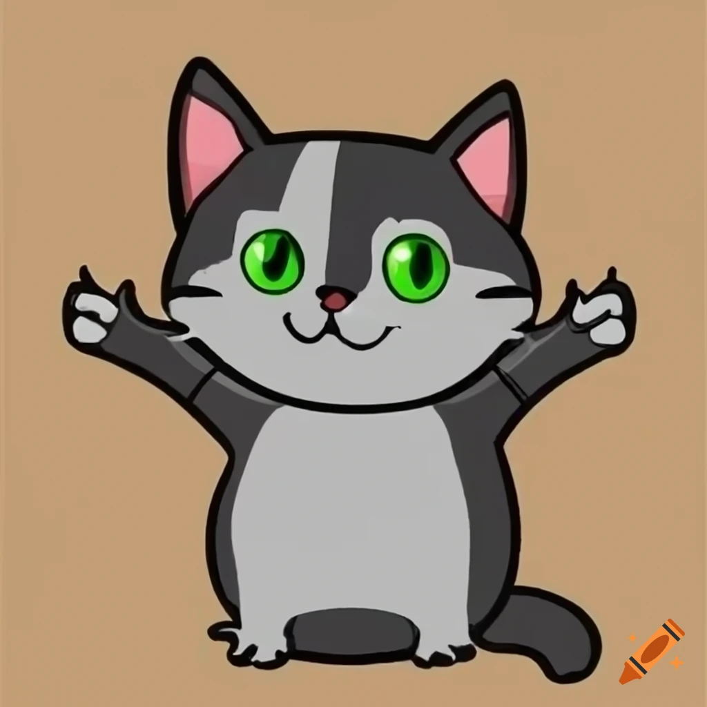 2d animated cat