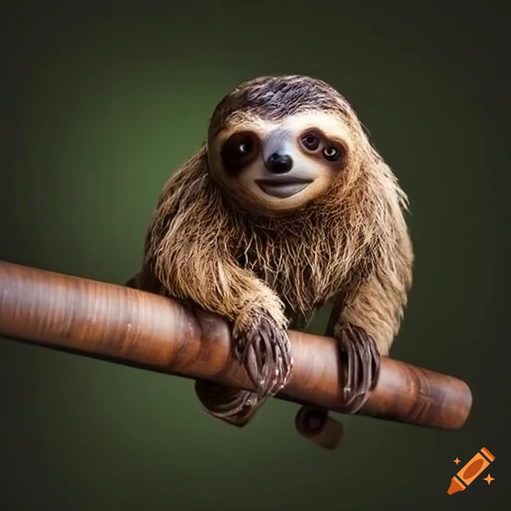 Sloth inside a pipe