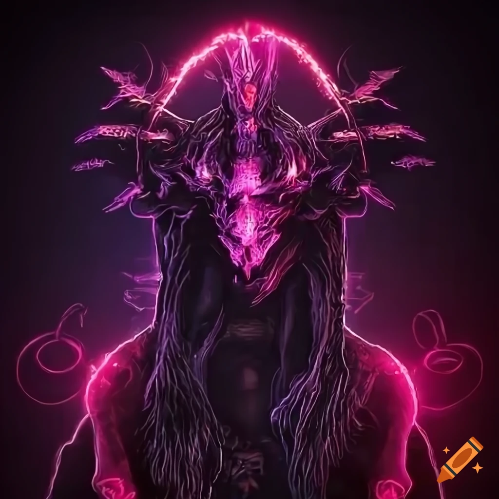 Dark old gods cyberpunk neon apocalypse hacking on Craiyon