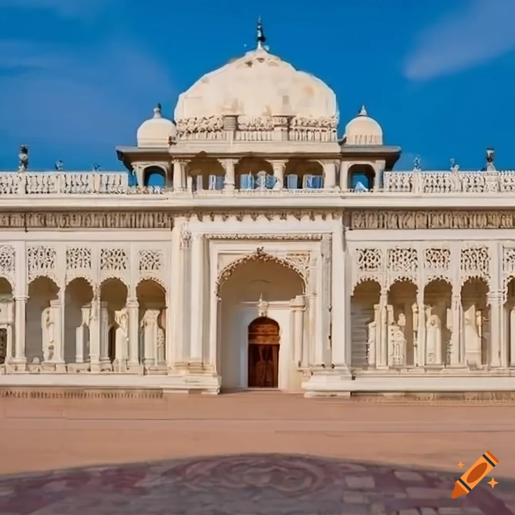 The white house in mediterranean architectural style mahal full front ...