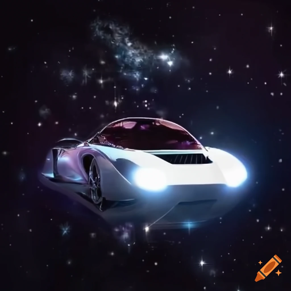 Sport car in space