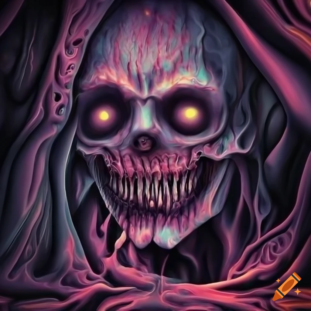 Abstract image of nightmare, highly detailed, dark colors, creepy