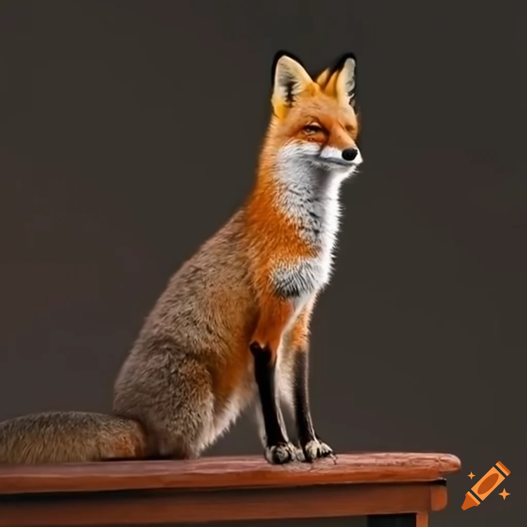 Fox sitting like a turkey in the bar on Craiyon