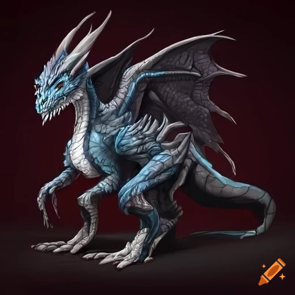 Full body dragon concept designs, side view on Craiyon