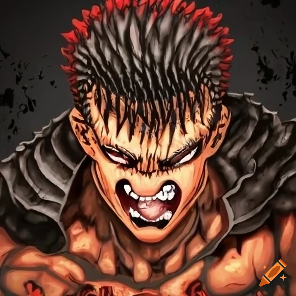 Guts rage eyes angry open mouth