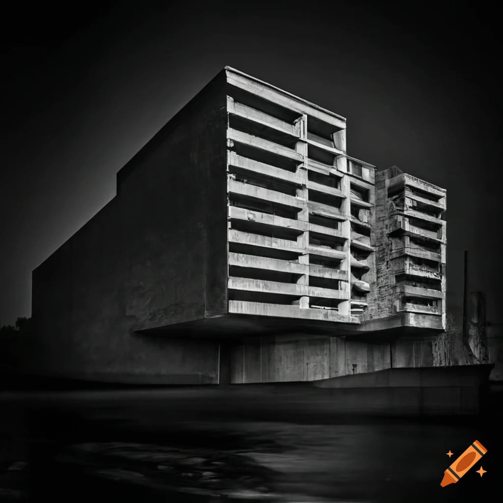 Building showcasing avant-garde architectural brutalism design