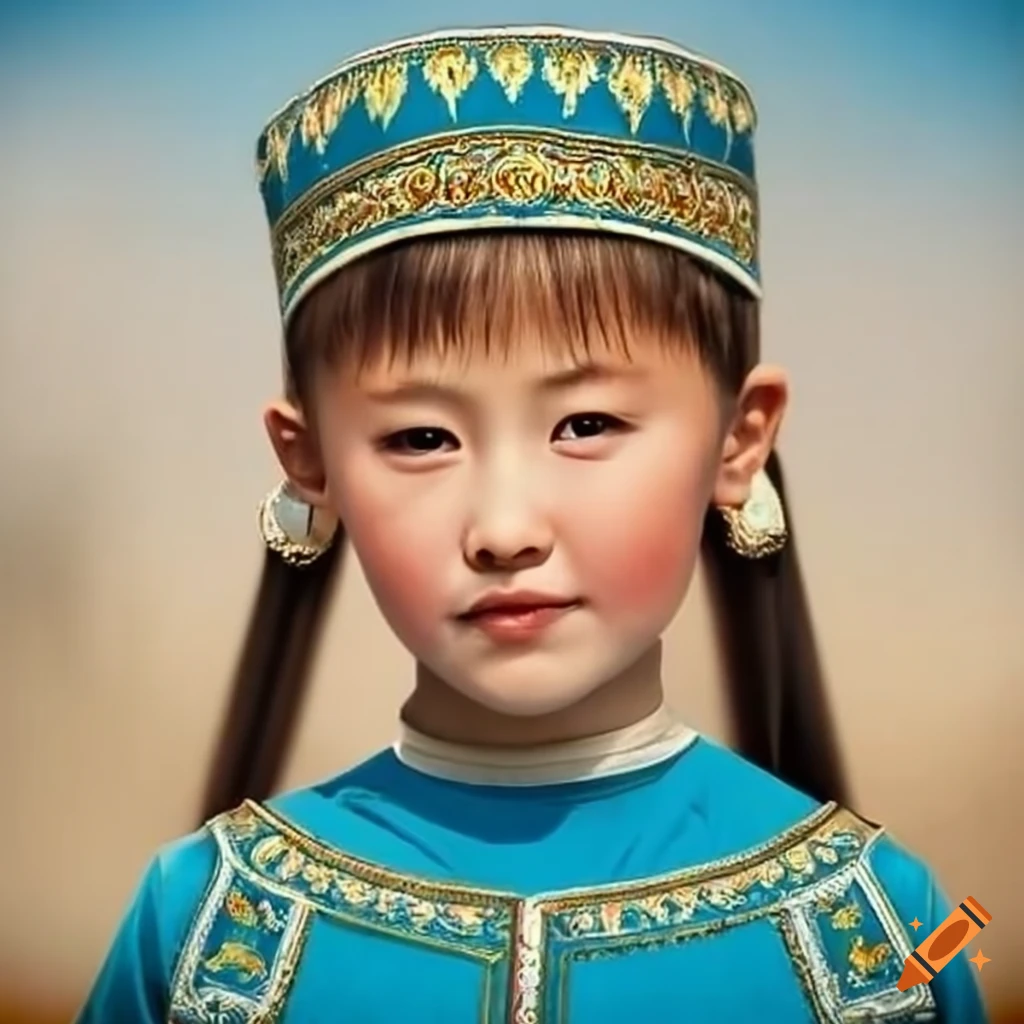 Children with kazakh culture