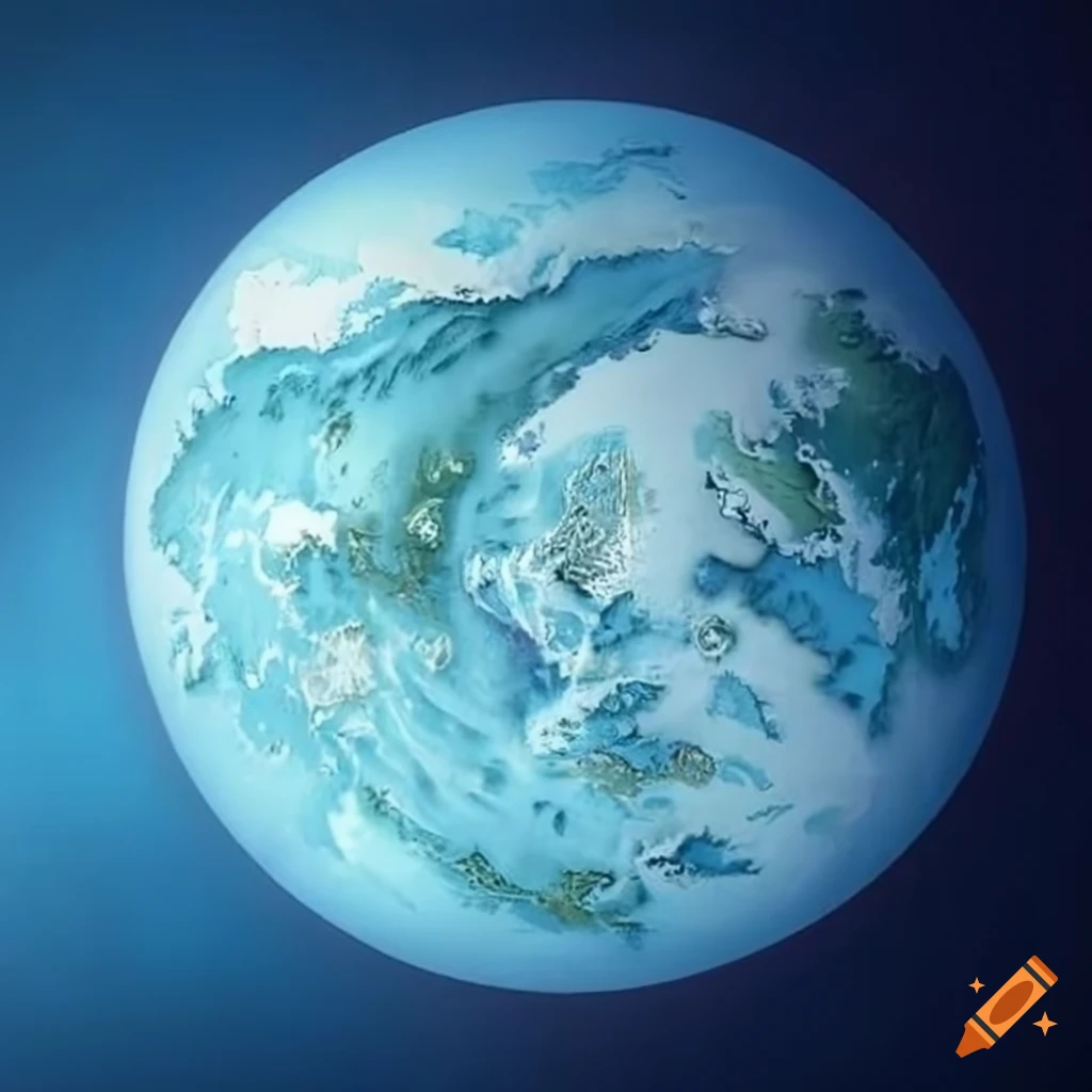 Fantasy map of hyperborea, show a continent covered in snow and tundra ...