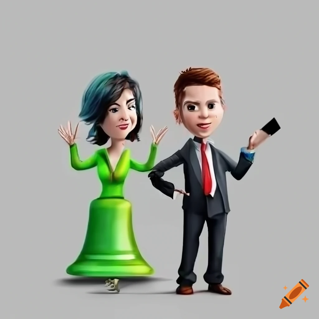 Cartoon Man Ringing Bell