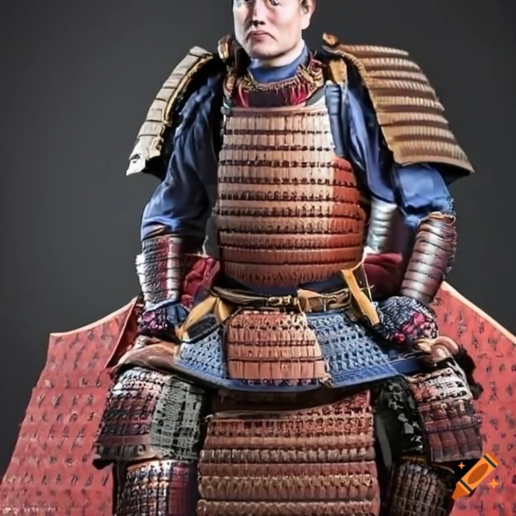 Elon musk wearing samurai armor on Craiyon